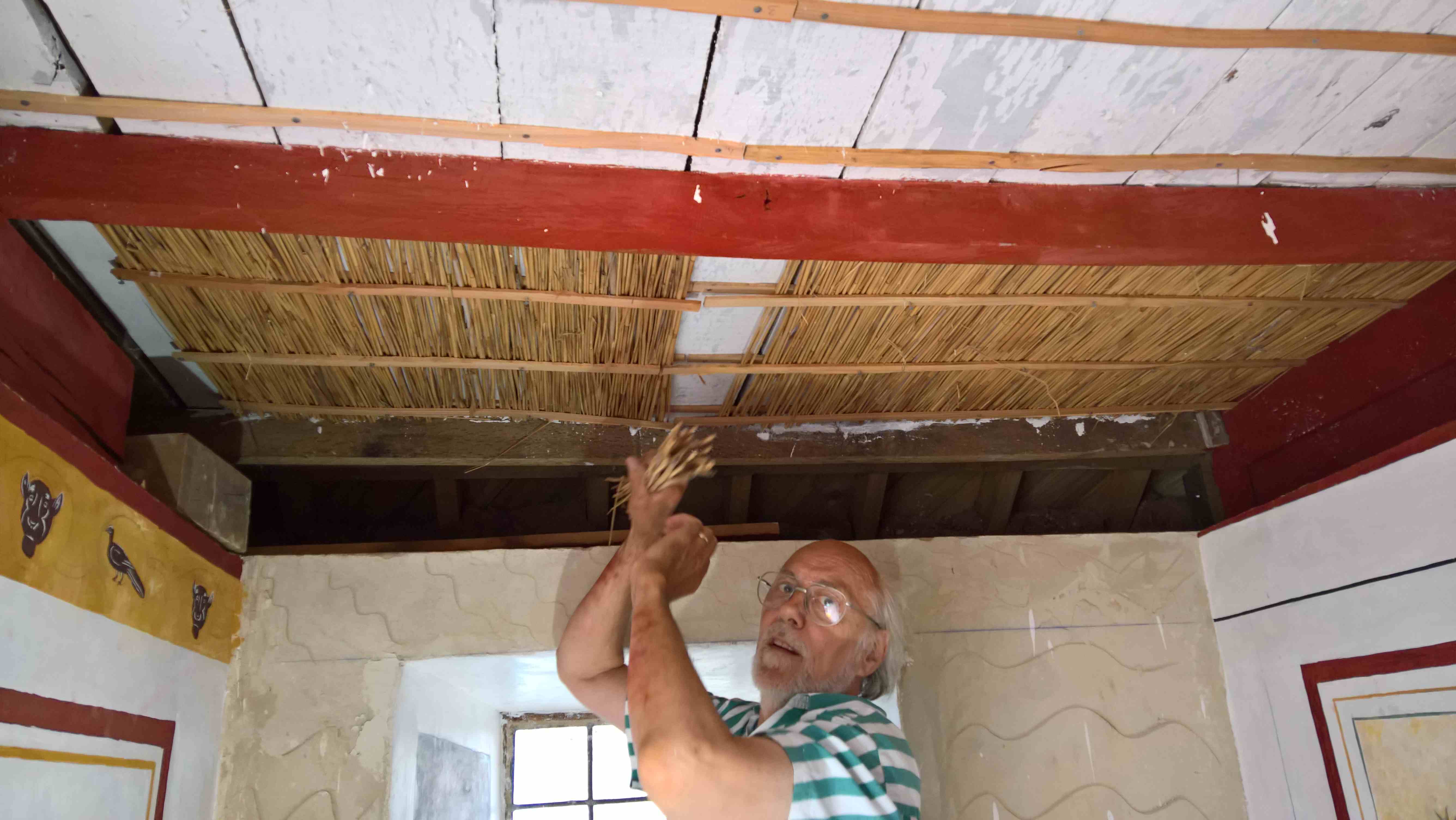 reeds in ceiling | 'Hands on Heritage' in the Avalon Marshes