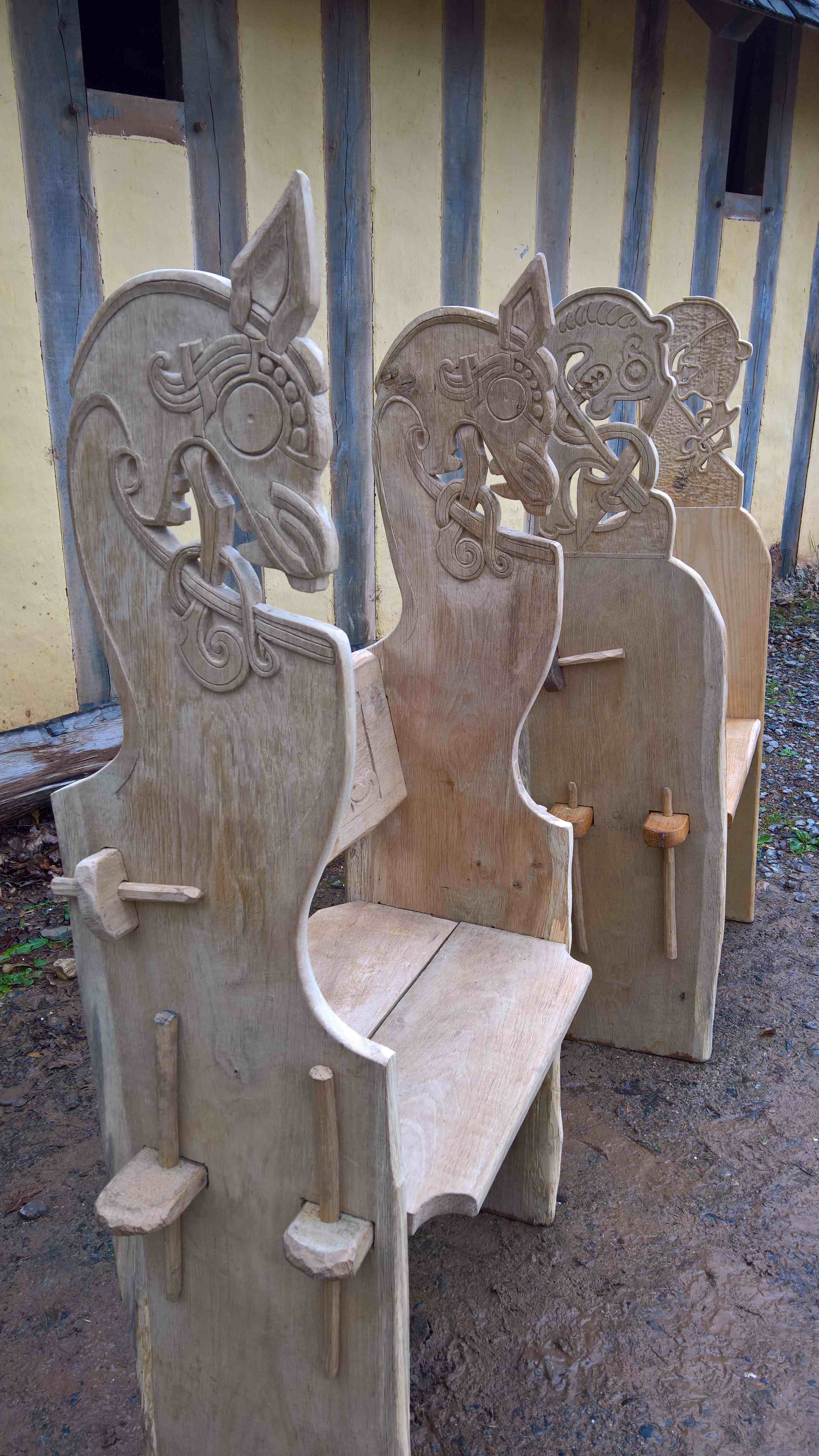 Viking high chairs | 'Hands on Heritage' in the Avalon Marshes
