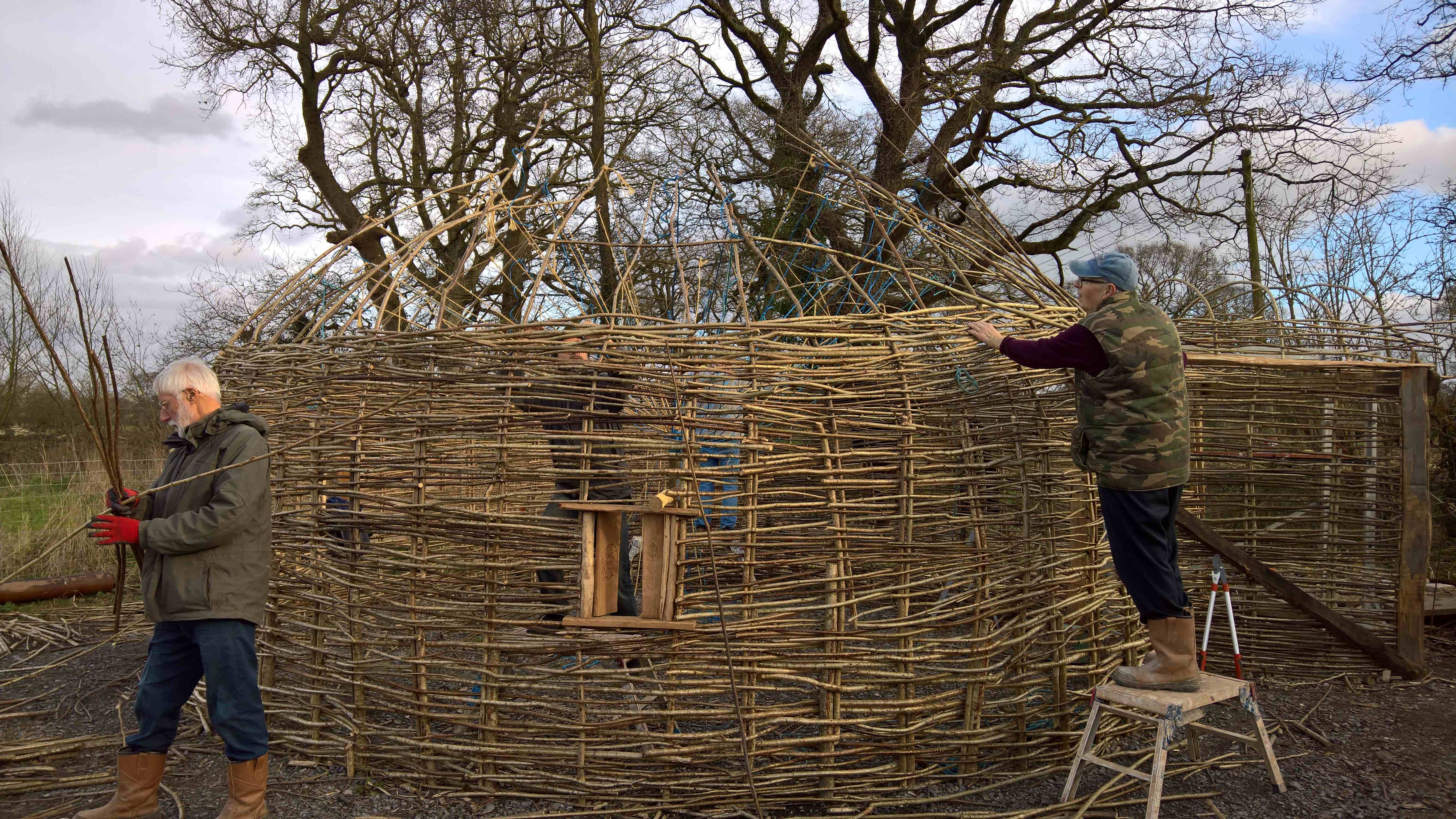 weaving the roof | 'Hands on Heritage' in the Avalon Marshes